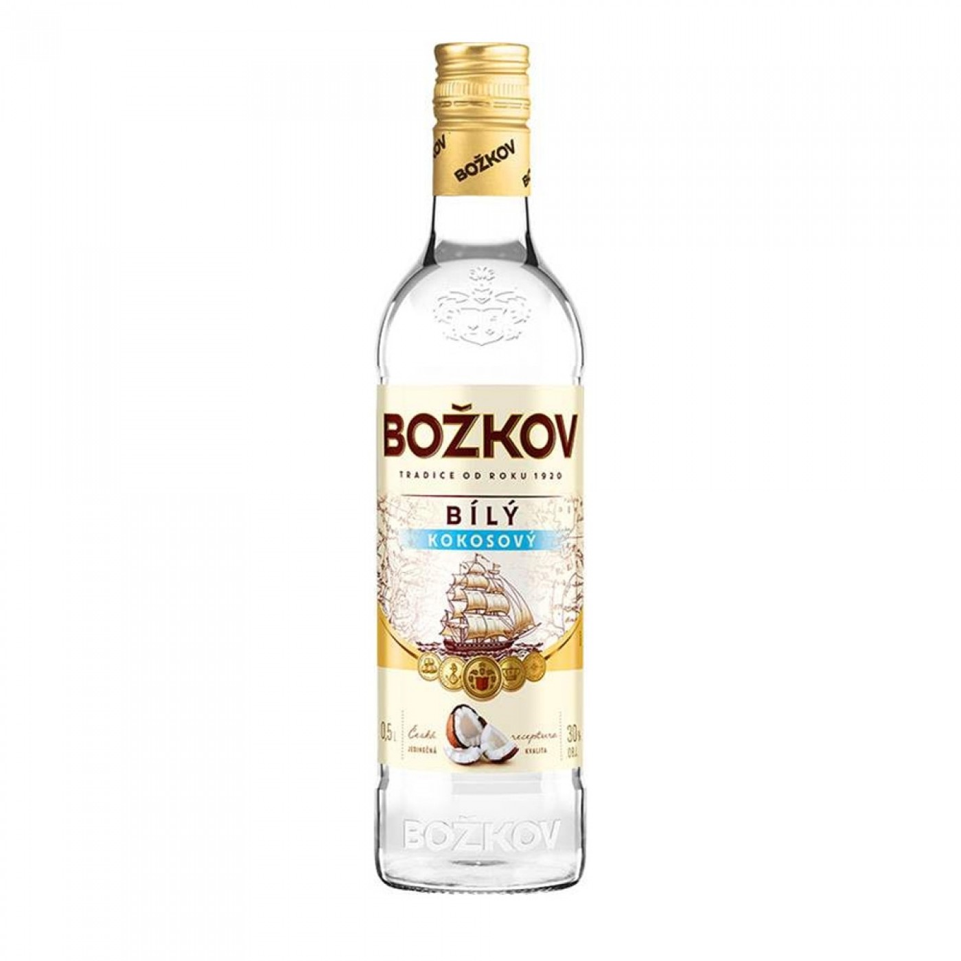Bozkov Bily weißer Rum mit Kokos Geschmack 0,5 Liter | Rum online ...