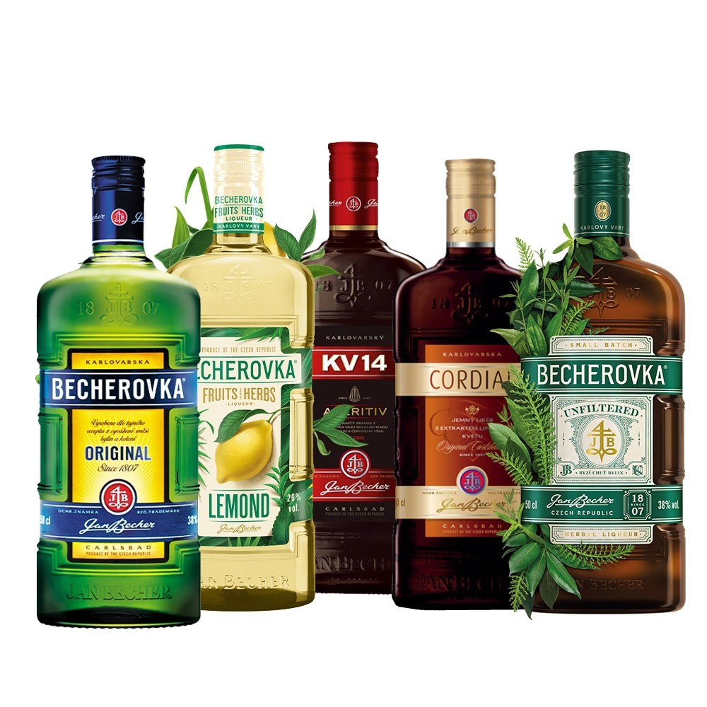Becherovka Family Set 5 x 0,5 Liter online kaufen - Hopfenkurier.com