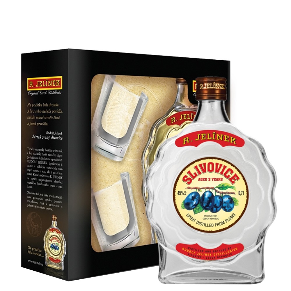 R. JELÍNEK Slivovice 45% Set mit Gläser online kaufen | Hopfenkurier ...